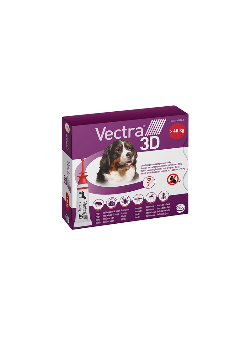 VECTRA 3D Cães +40kg – Pipetas Antiparasitárias com Proteção Avançada ...